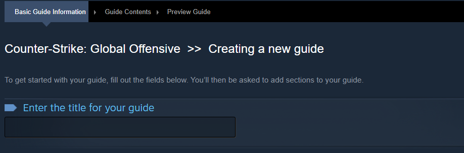 Steam Community :: Guide :: How to upload Guides without Icons and Titles