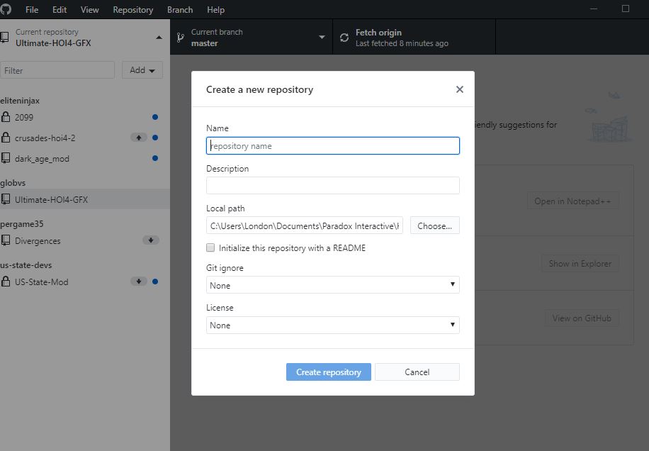 Steam Community :: Guide :: How to use github desktop for mods