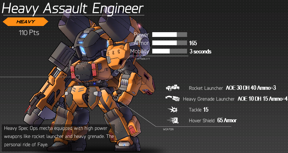 MP mech stats – Steam Solo