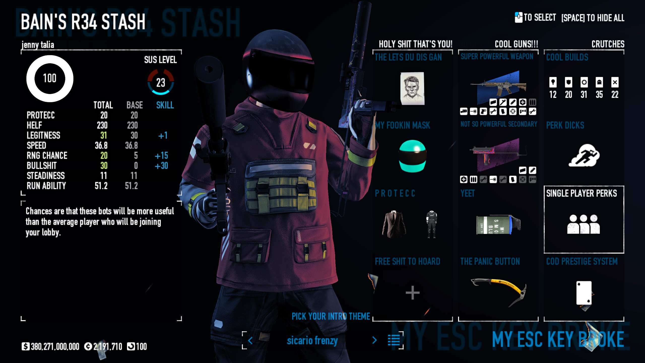 Steam Community :: Guide :: Some Sicario builds for DSOD