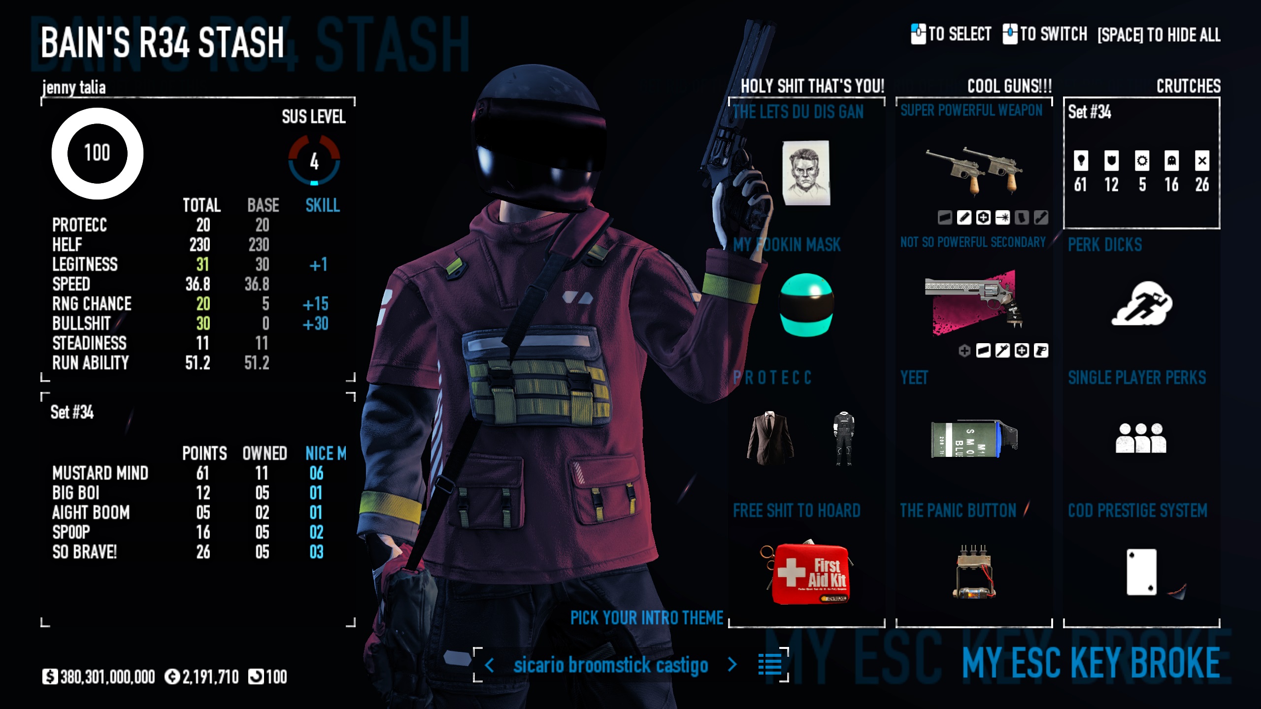 Steam Community :: Guide :: Some Sicario builds for DSOD