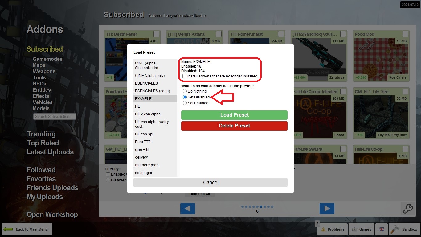 Steam Community :: Guide :: Preset Addons, what are they? and how they ...