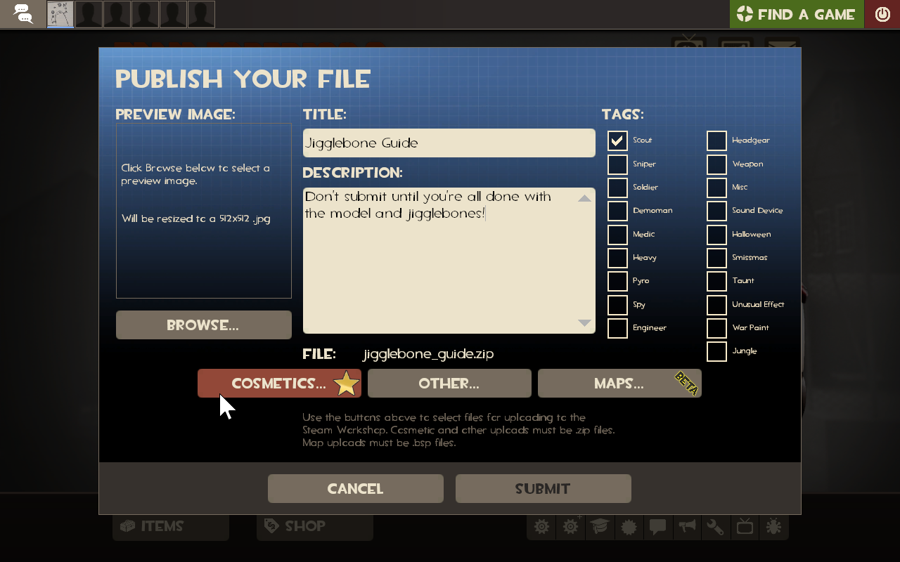 Steam Community :: Guide :: How to Add and Test Jigglebones on a Hat ...