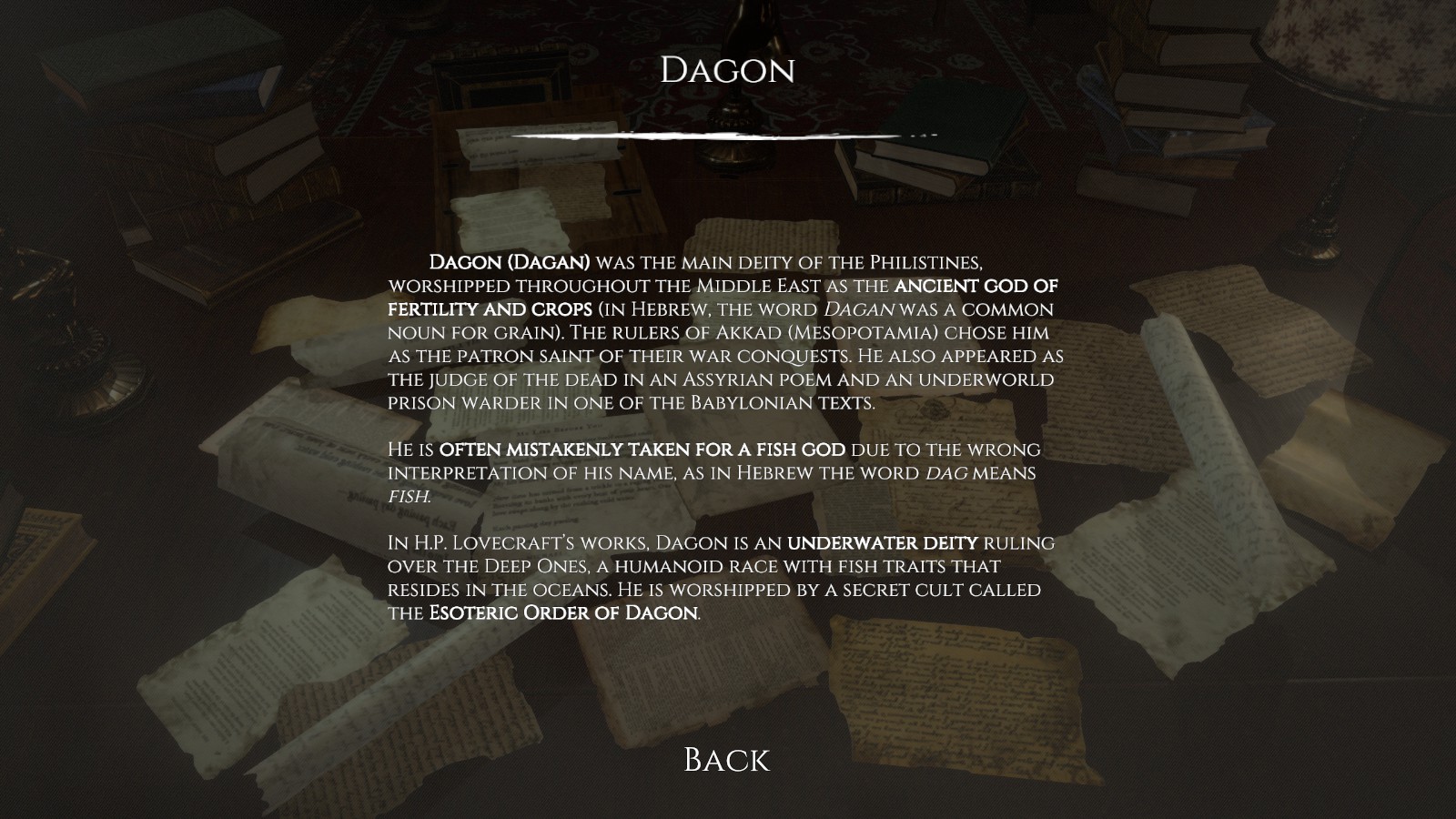 Steam Community :: Guide :: [DLCs] Dagon: Achievement Guide & Trivia Texts