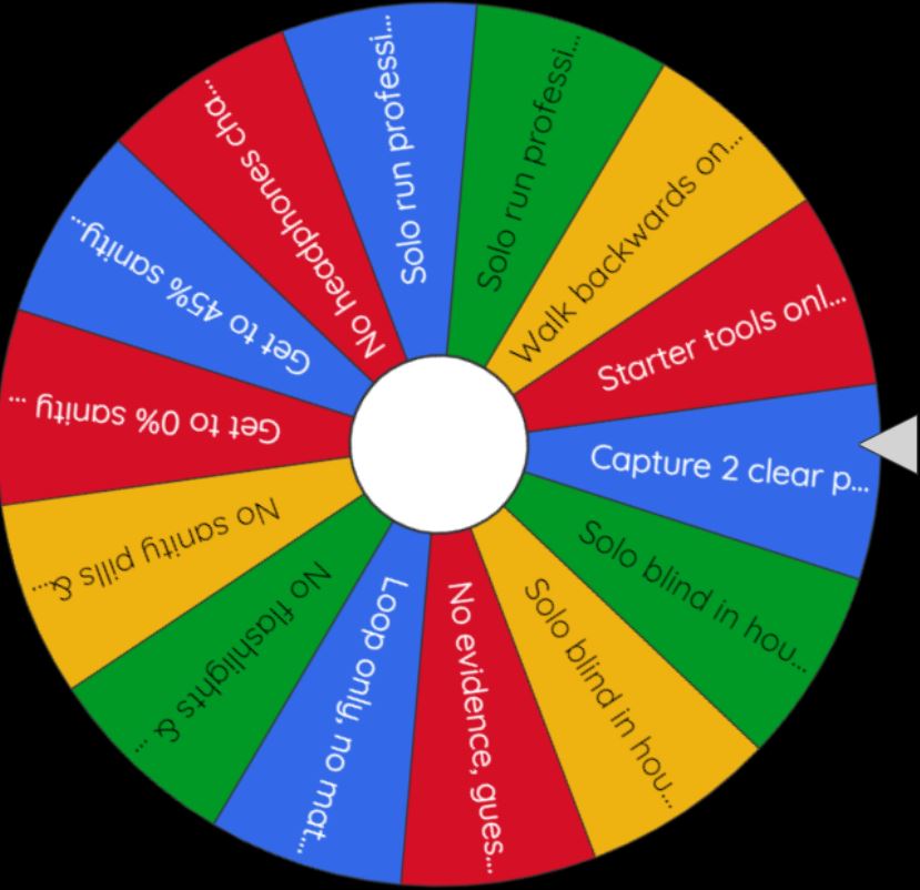 Steam Community :: Guide :: Phasmophobia Hard Challenges (Wheel of Fortune)