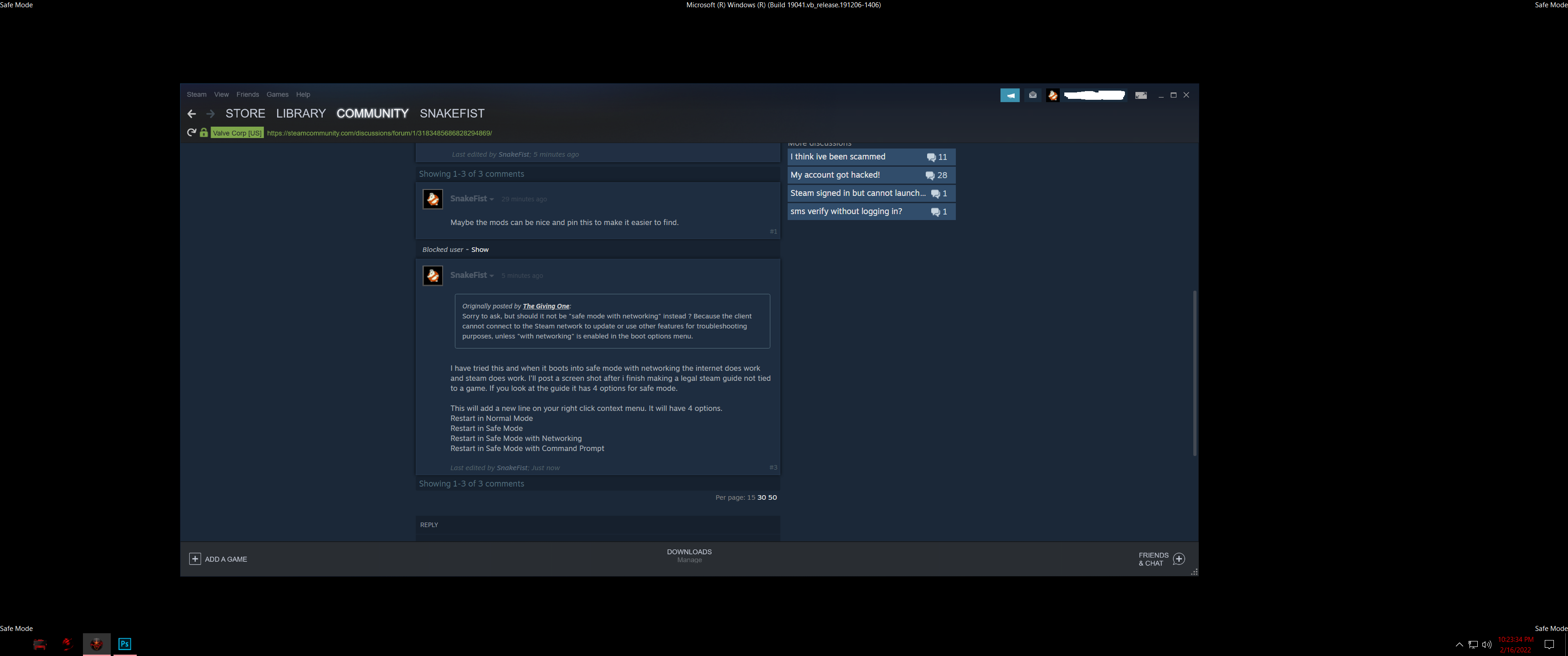 Steam Community :: Guide :: How to enter Safe mode on Windows 10 and 11.