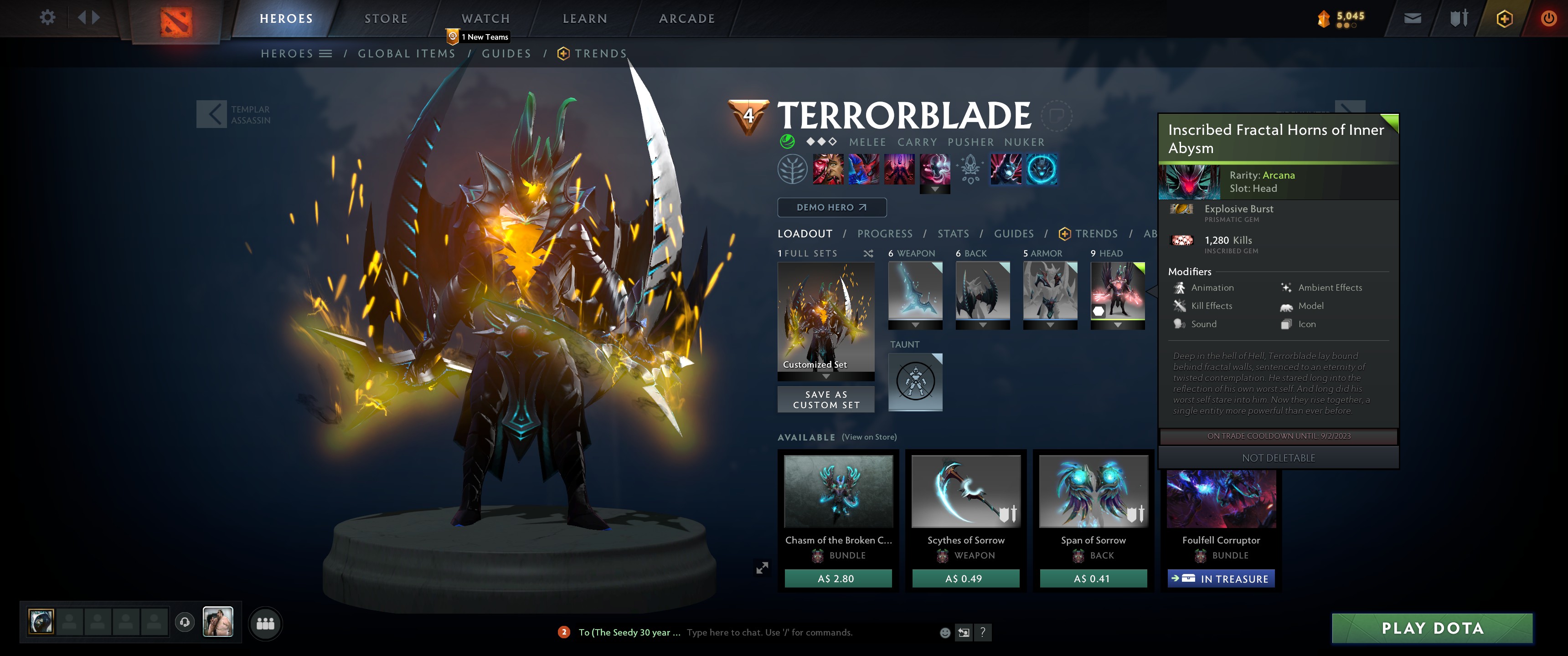 Steam Community :: Guide :: Terrorblade - Horns of Inner Abysm Arcana ...