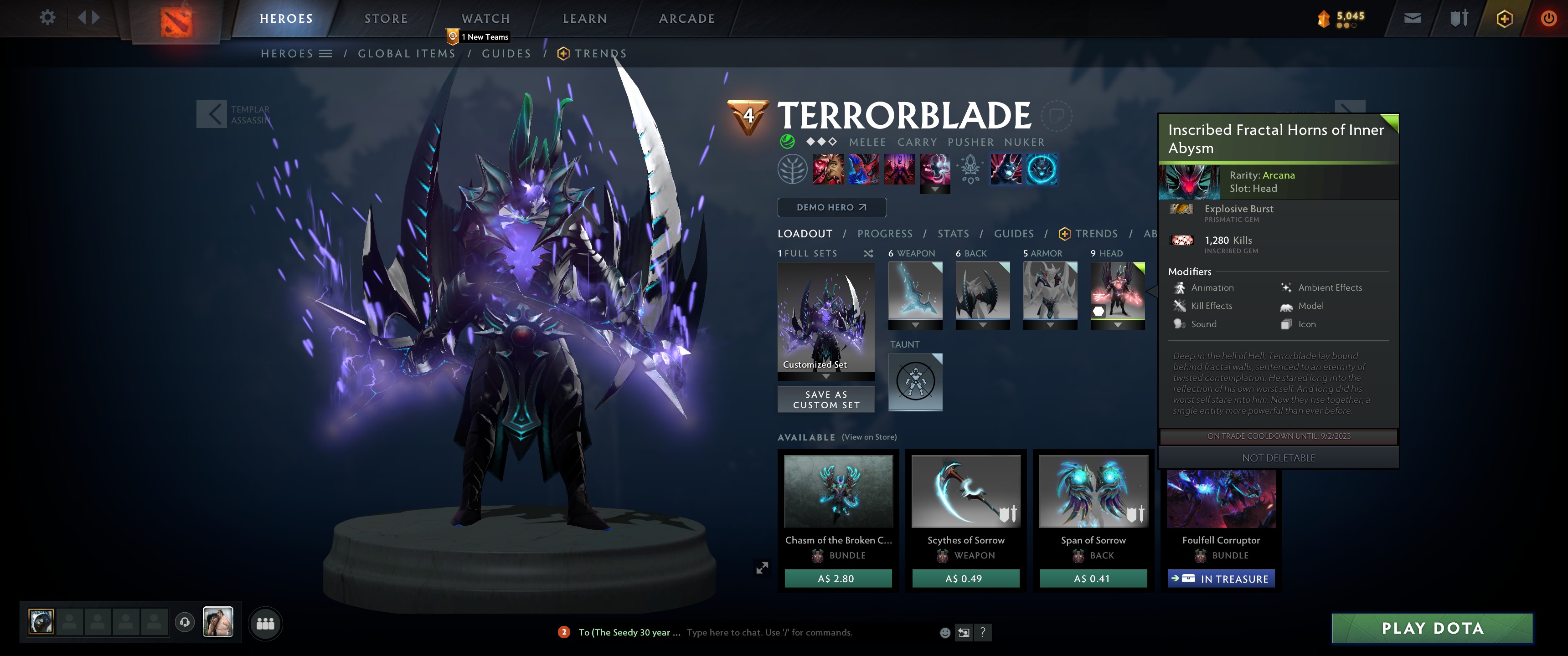 Steam Community :: Guide :: Terrorblade - Horns of Inner Abysm Arcana ...