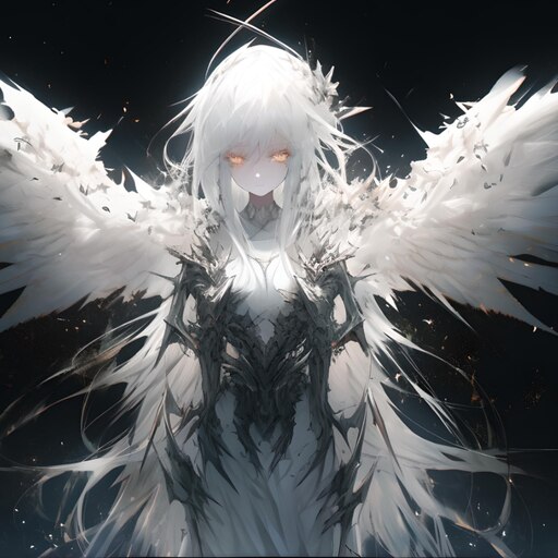 Anime girl with wings store