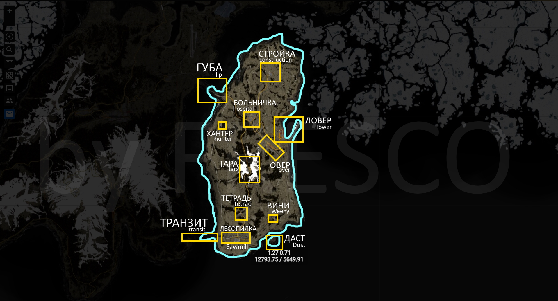 Steam Community :: Guide :: Точки на карте Namalsk DayZ / Обозначения ...
