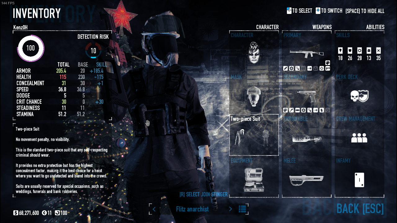 Steam Community :: Guide :: Anarchist crit 200 armor suit build [Infamy ...