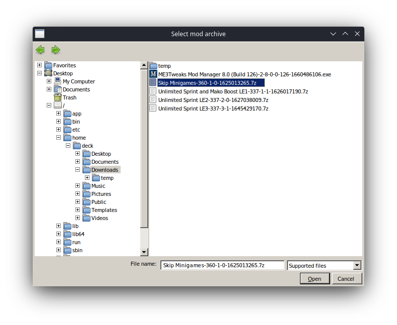 Steam Community :: Guide :: Running ME Mod Manager on Steam Deck