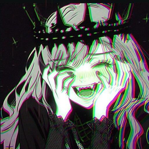 Steam Dark rainy crazy anime girl RGB