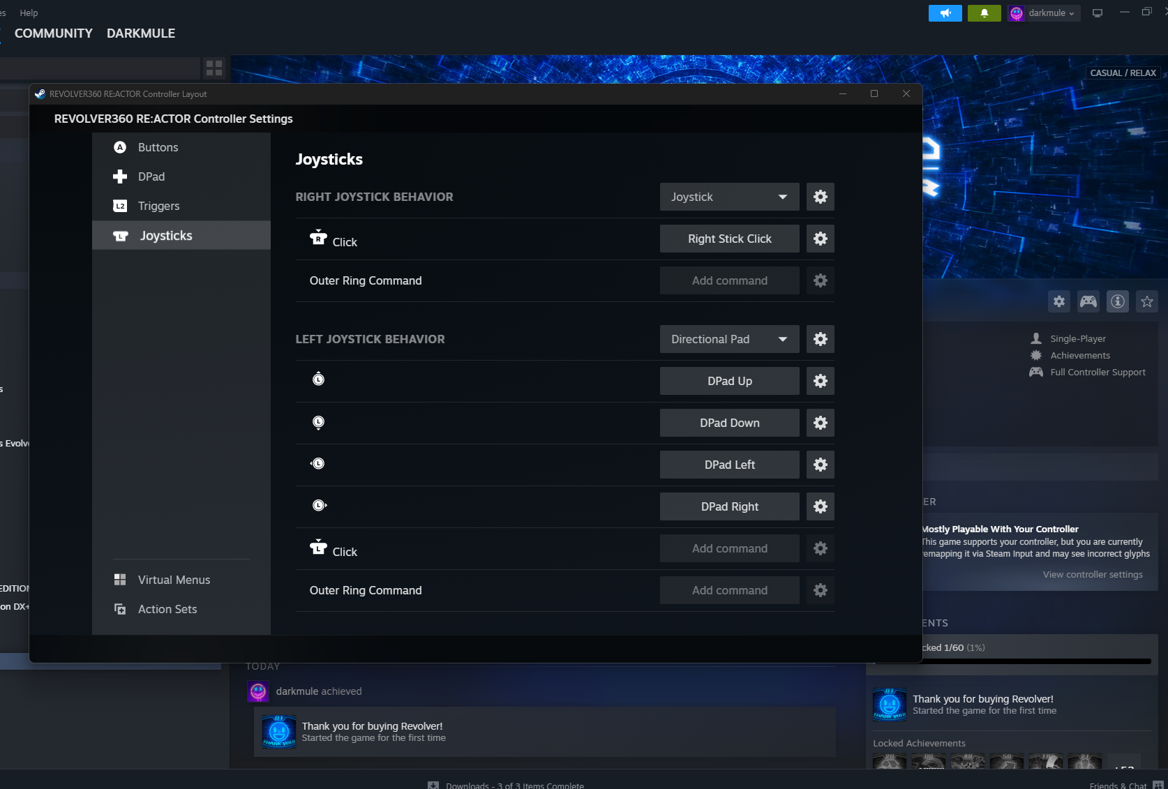 Steam Community :: Guide :: Setup analogue stick for Dpad control ...