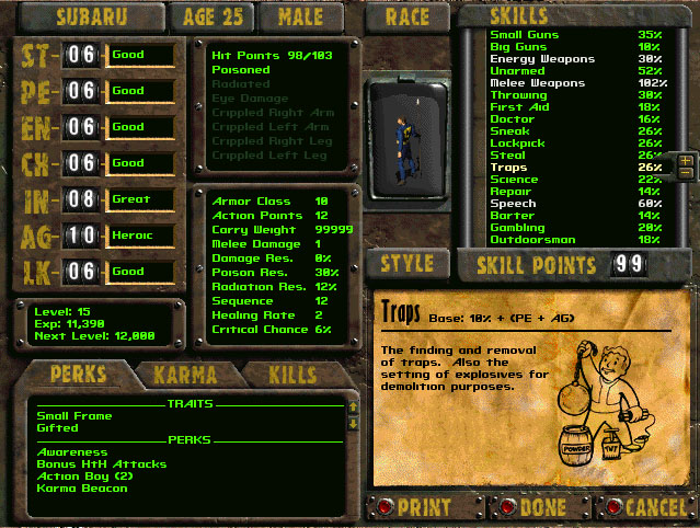 Steam Community :: Guide :: Increase your Fallout 2 RPU's character's ...