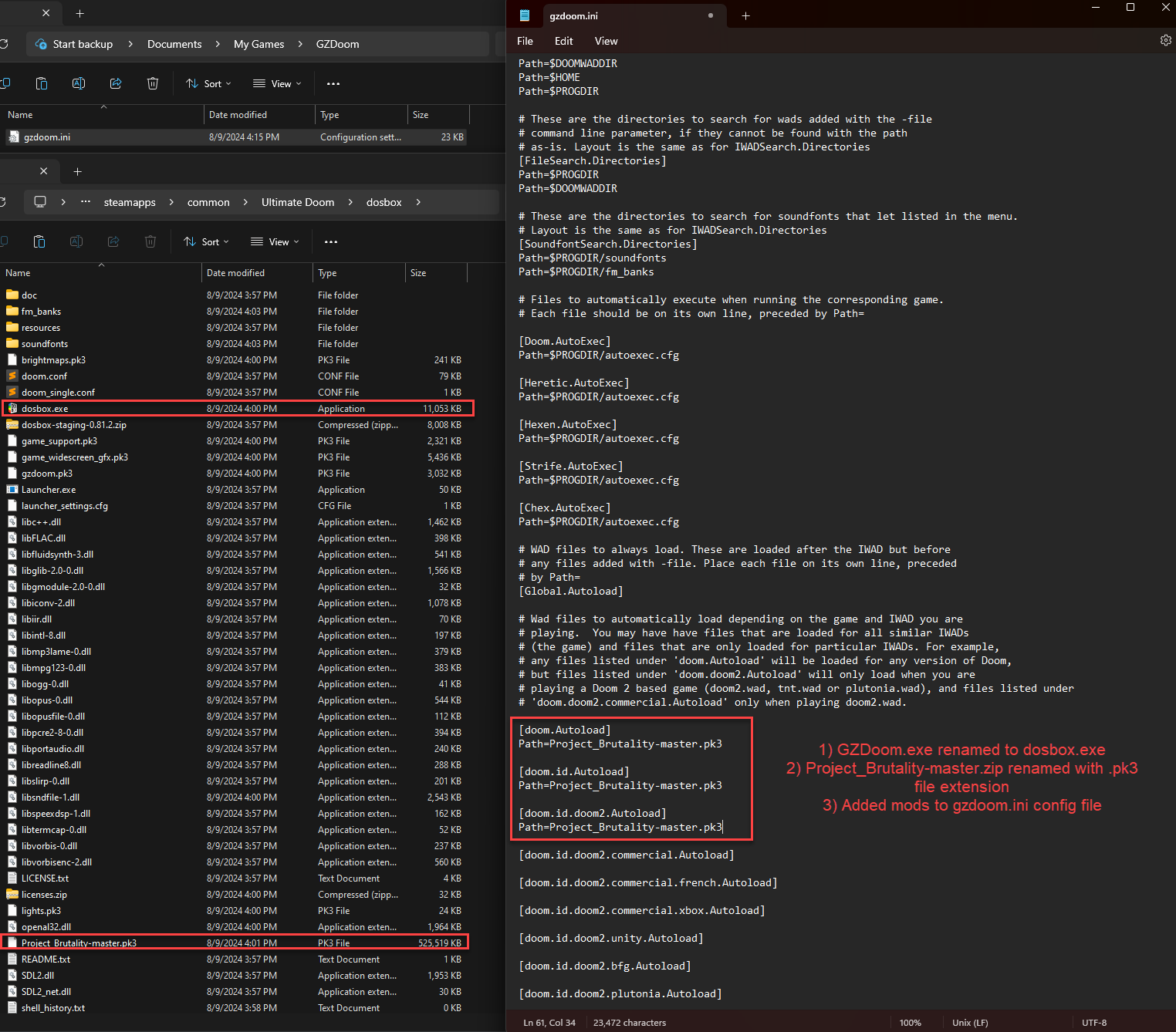 Steam Community :: Guide :: How to run Project Brutality/Brutal DOOM on ...