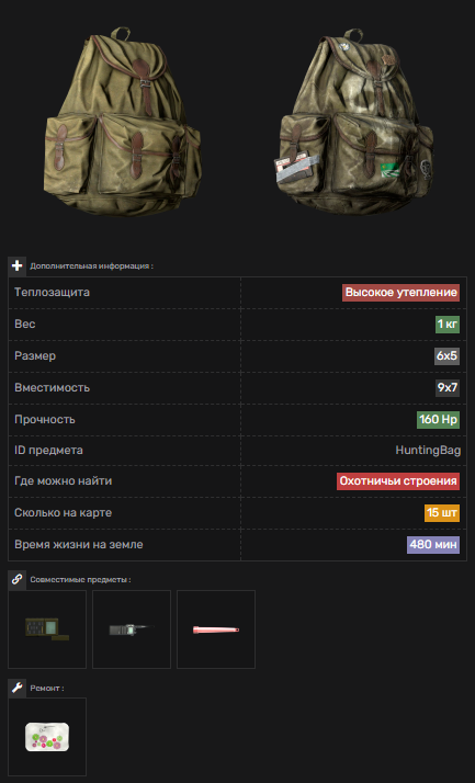 Steam Community :: Guide :: Все рюкзаки и их характеристики в DayZ