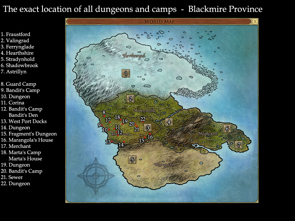 Steam Community :: Guide :: The exact location of all dungeons and camps