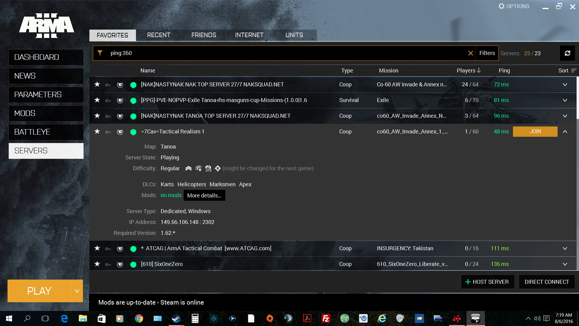 Steam Community :: Guide :: Saving Your Favorite Servers in Arma3