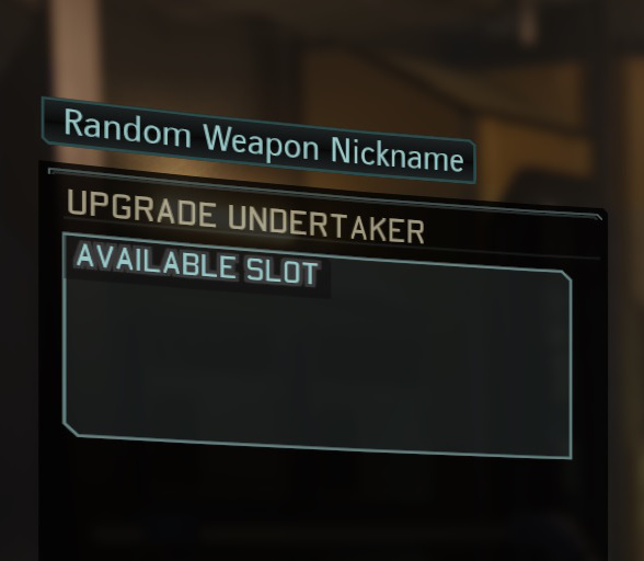 Random Weapon Name Button Skymods