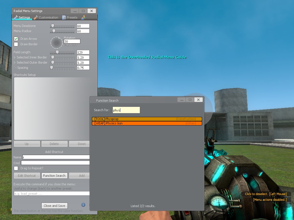 Steam Community :: Guide :: Overhauled Radial Menu Advanced & Basic guide