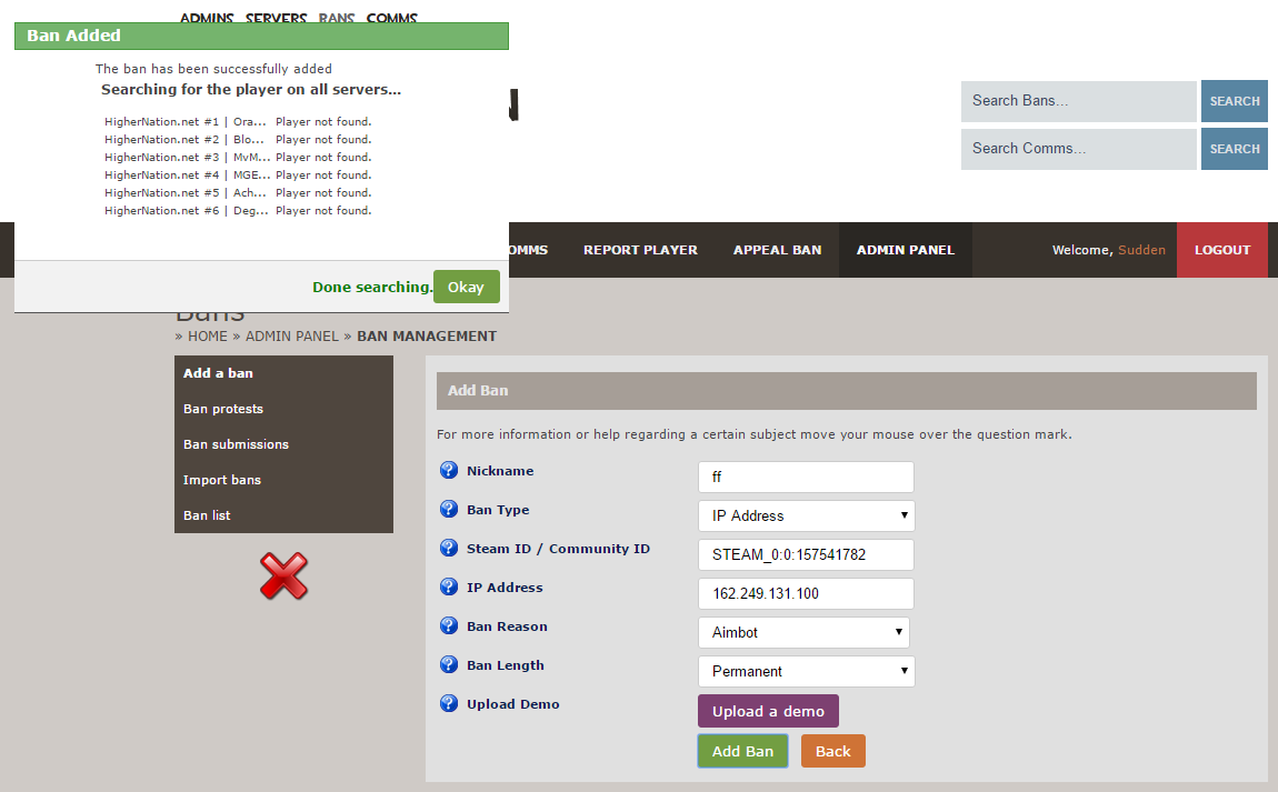 Steam Community :: Guide :: How to Use Sourcebans