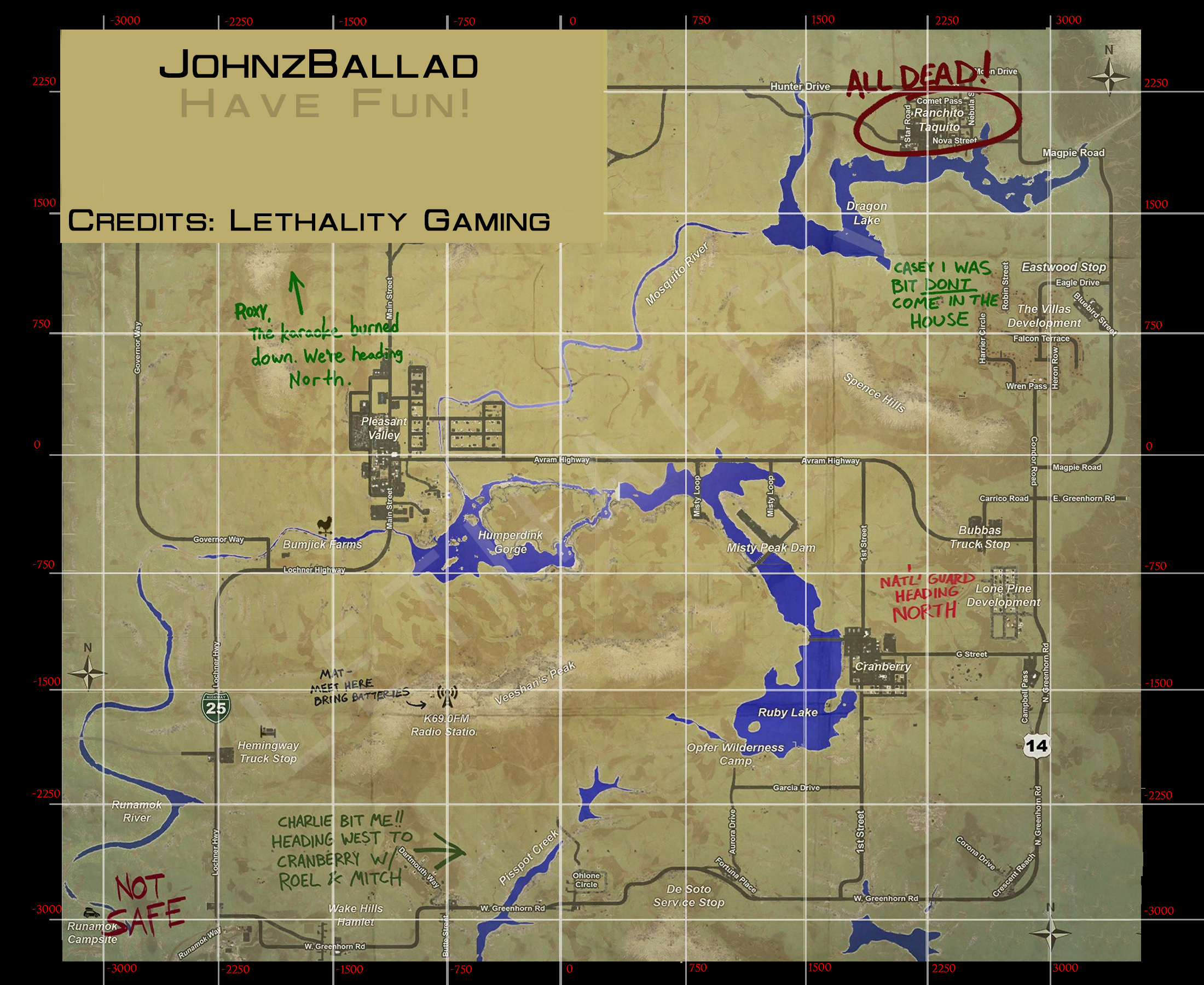 Steam Community :: Guide :: H1Z1 Map with Cordinates