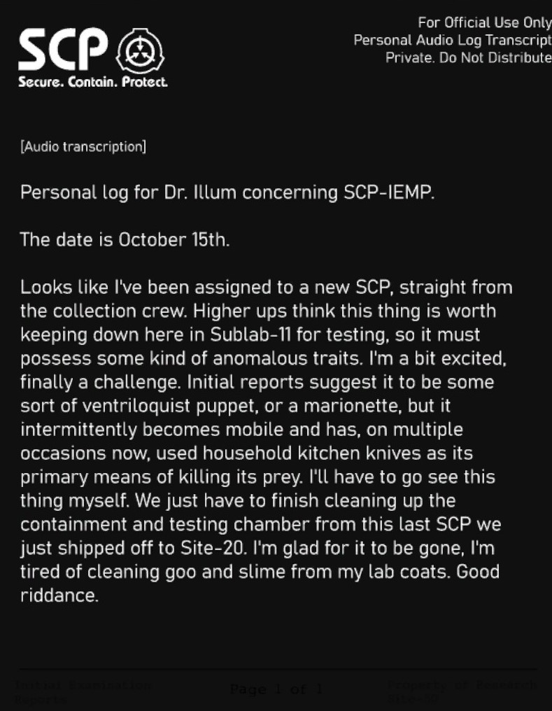 Steam Community :: Guide :: All Reports In SCP: Blackout