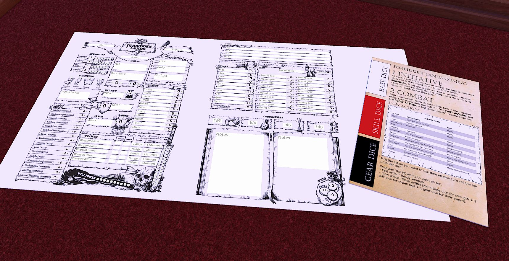 Steam Workshop::Forbidden Lands Character Sheet