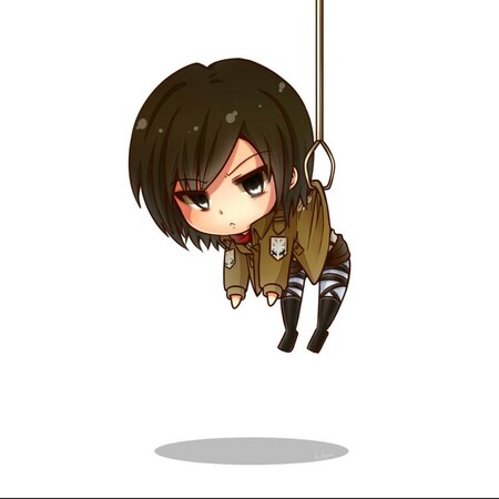 Mikasa Ackerman | Attack on Titan | Anime Girl | Chibi | Wallpapers HDV