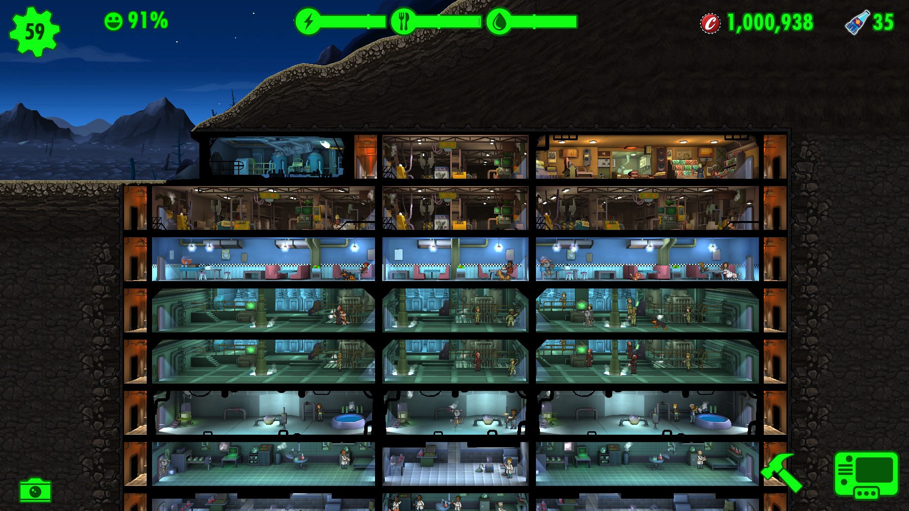 Steam Community Guide My Fallout Shelter Vault Layout Sucessful